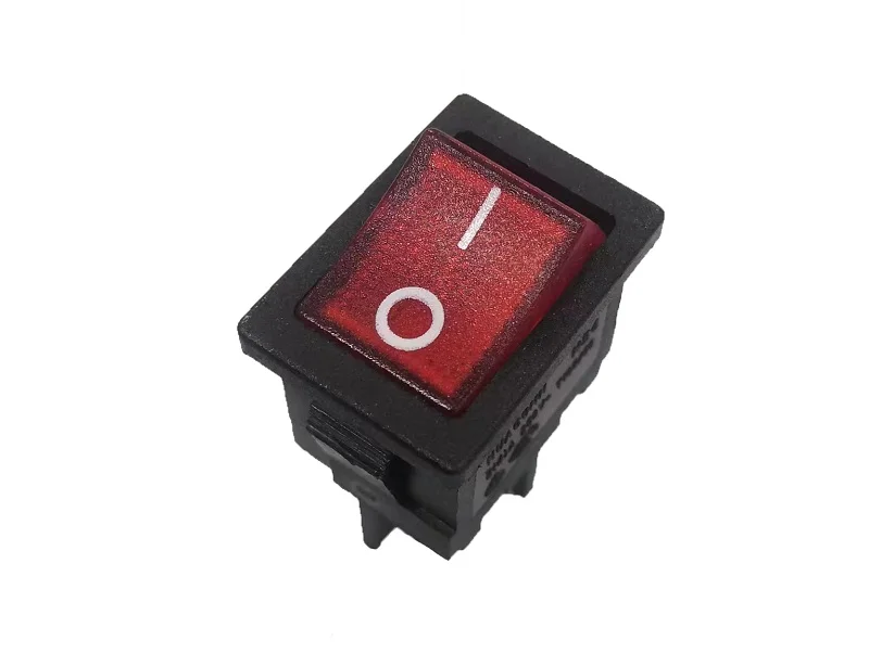 批发12a 250v翘板开关4针双极翘板开关红色致动器，带红色发光二极管，用于冰箱 - Buy 12a 4针翘板开关,双极翘板开关 ...