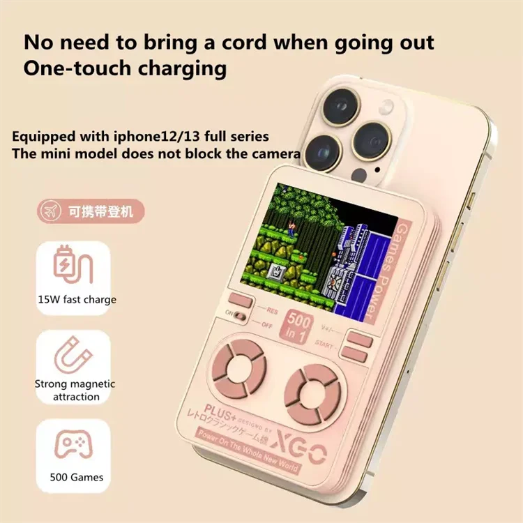 New Style Creative Retro Game Console 5000mah Wireless Magnetic Power ...
