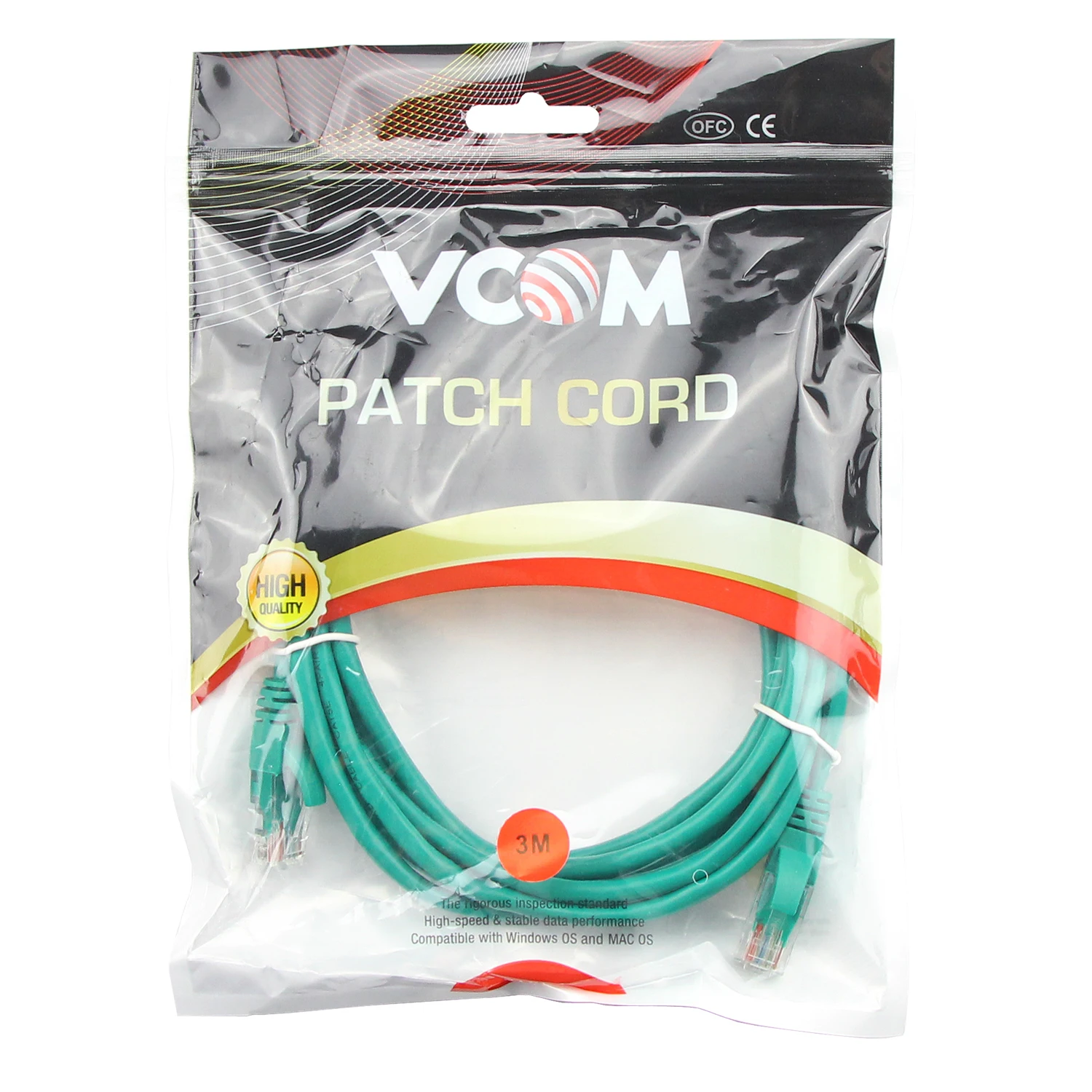 Vcom Cat 6 Utp Unshielded Indoor Multicolor Patch Cord Cat6 Computer ...