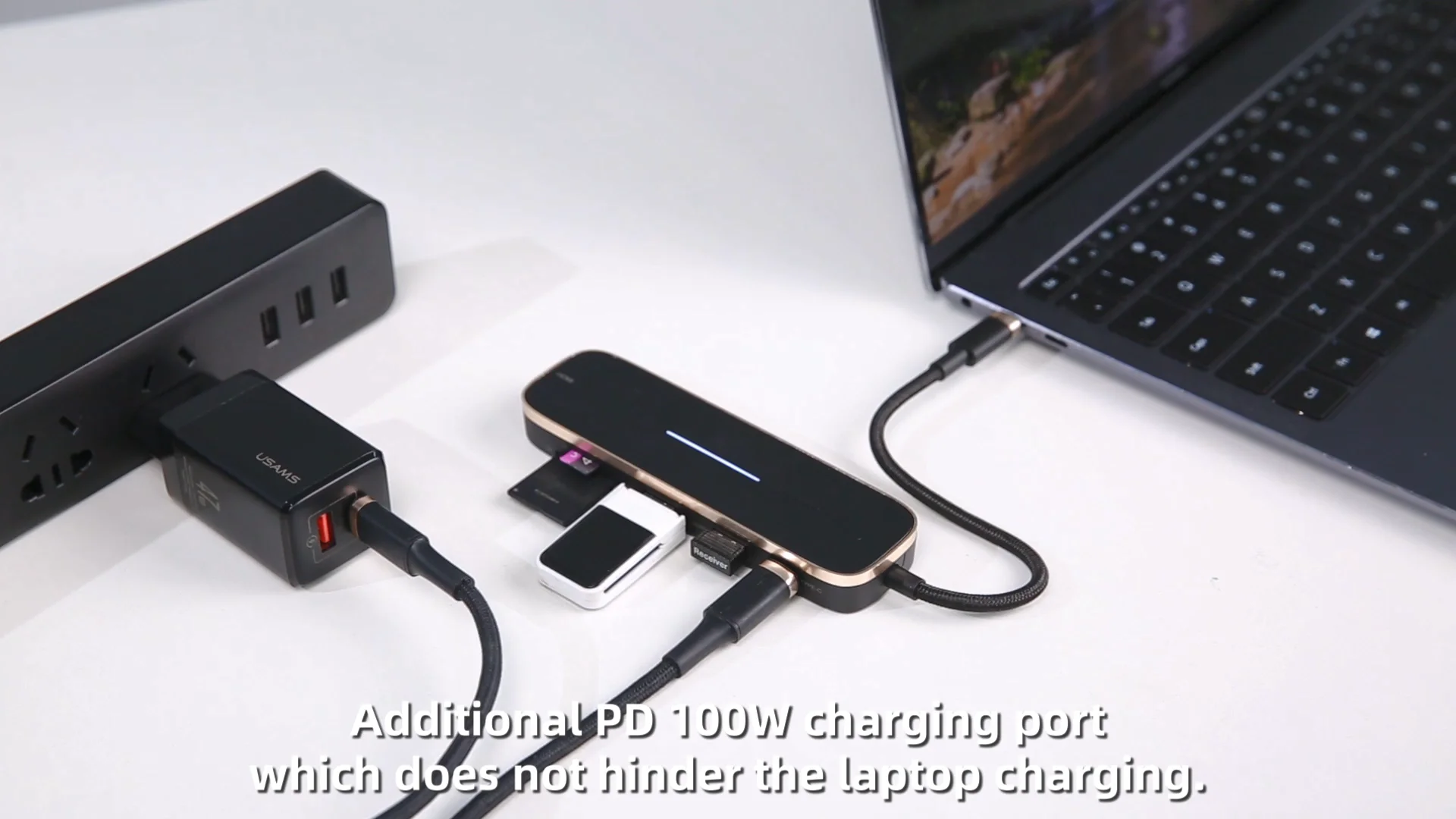 Usams New Docking Station 5in1 Pd 100w Fast Charging 4k Hd Screen Usb C ...