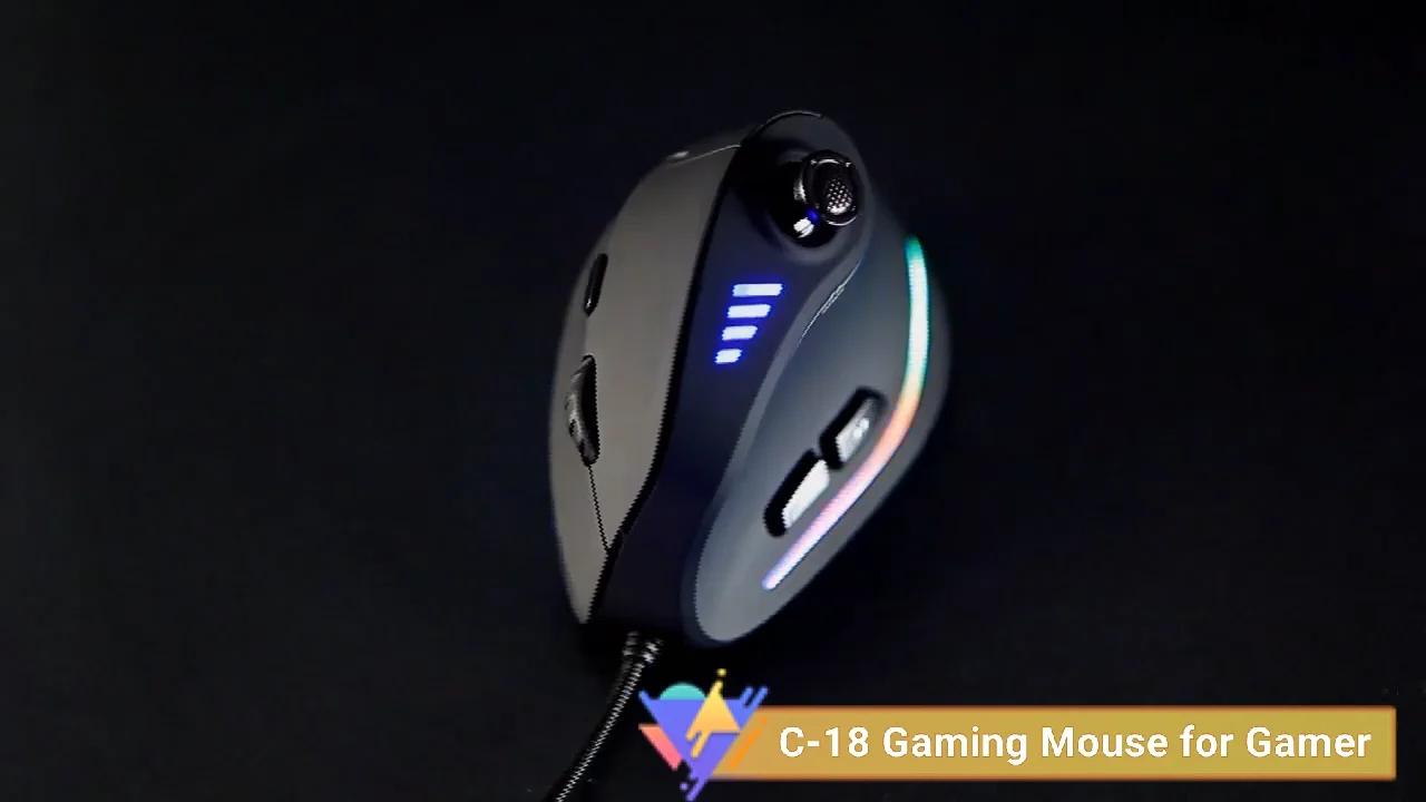 C-18 Top Seller 11 Buttons Programing Adjustable Dpi Wired Vertical ...