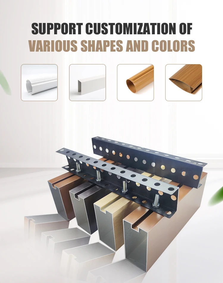 Gypsum Board Ceiling Design Quadrate-pipe Baffle Suspended False ...