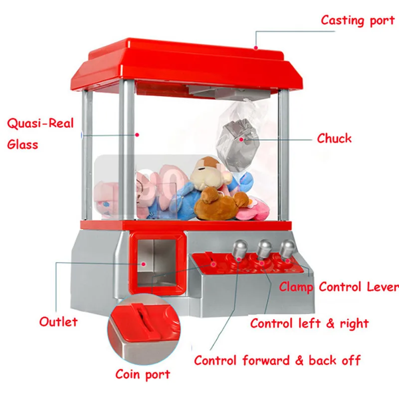 New Toys Battery Operated Mini Candy Grabber Machine Claw Machine Toy ...