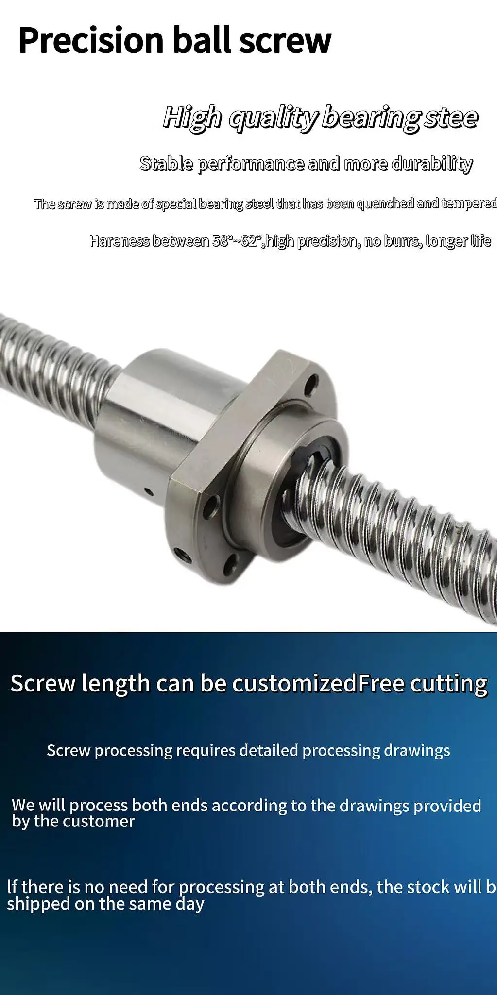 TBI Precision2025 Ball Screw CNC Steel Linear Guide Bearing Nut 1610 ...