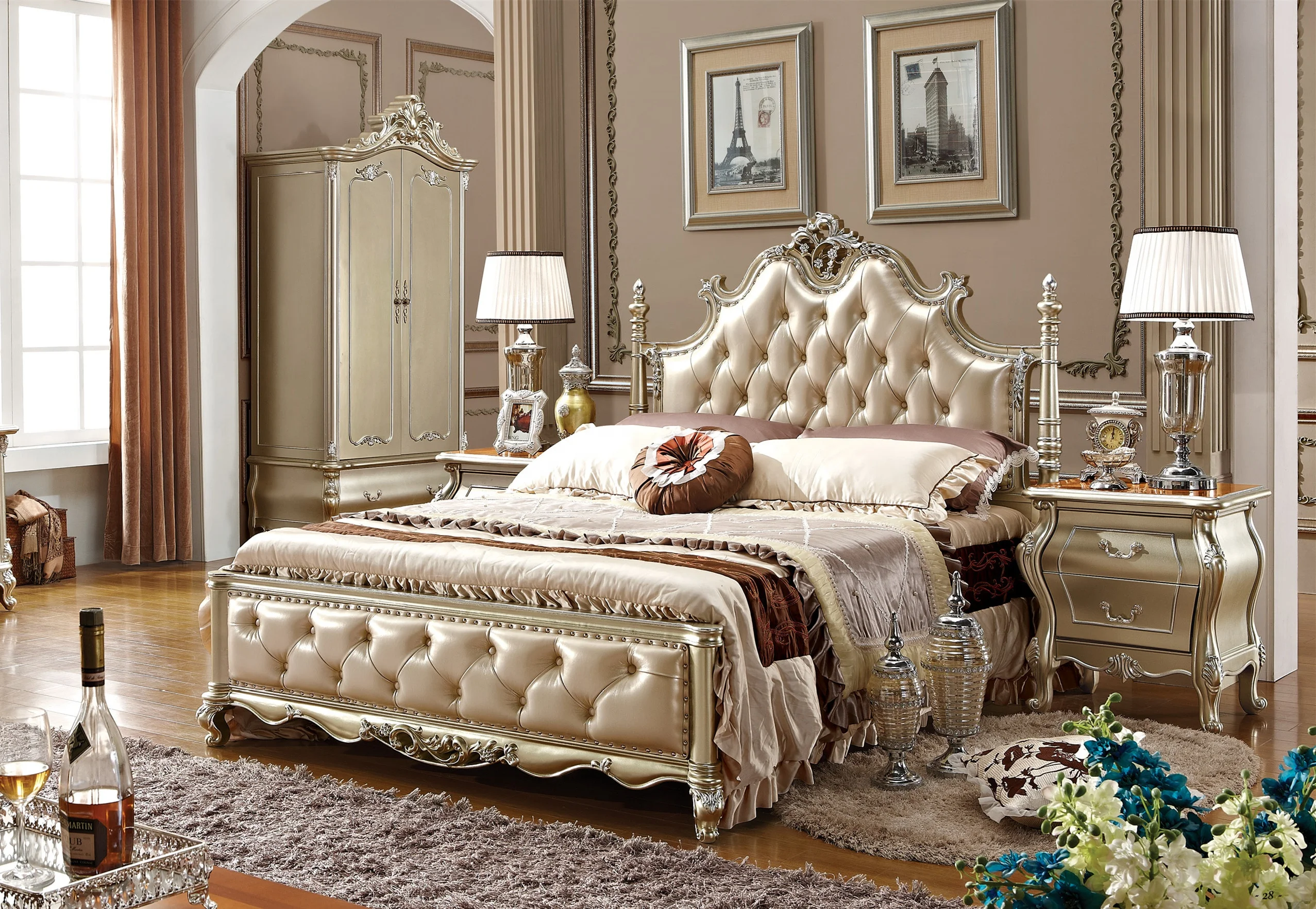 Cbmmart Bedroom Furniture Set Luxury Classic Bedding King Size Bed ...