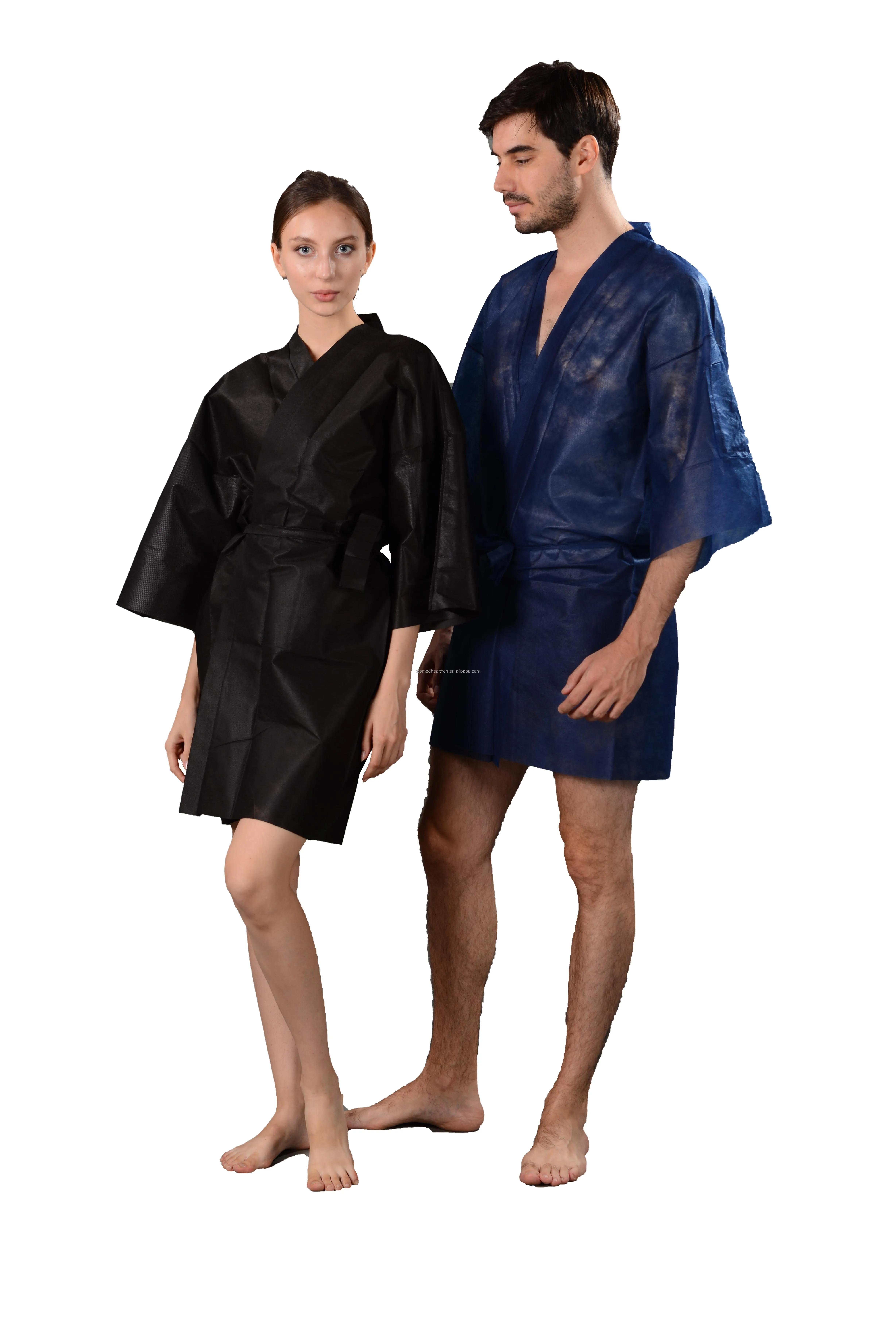 Spa Beauty Sauna Massage Gown Disposable Kimono Disposable Bathrobe ...