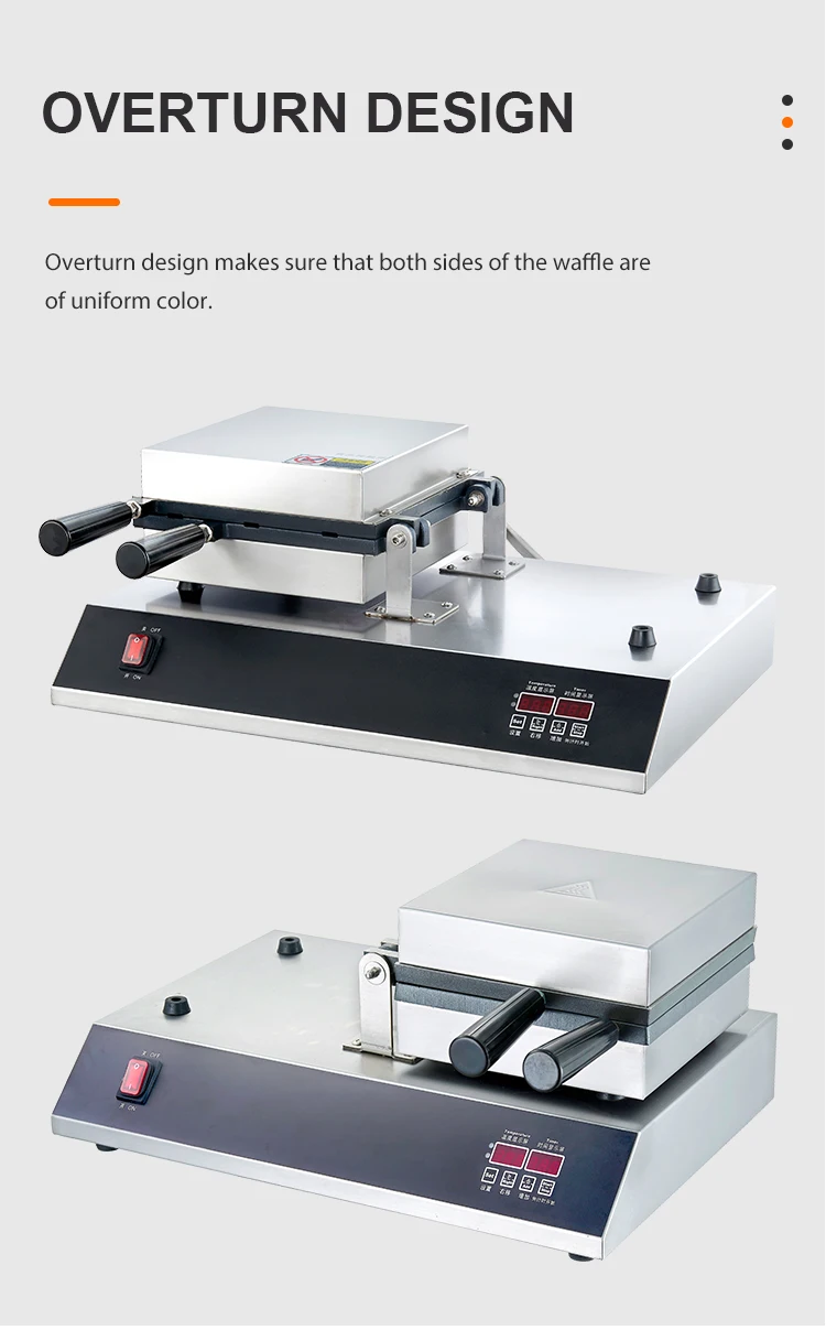 Square Waffle Maker - Easy to Operate, Great for Business