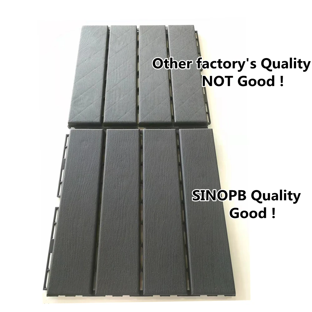Diy Plastic Interlocking Deck Tiles Wood Plastic Composite Waterproof ...