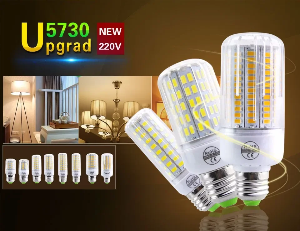 Mini LED Lamp 220V E27 Corn Bulb - 20000 Hours Lifespan