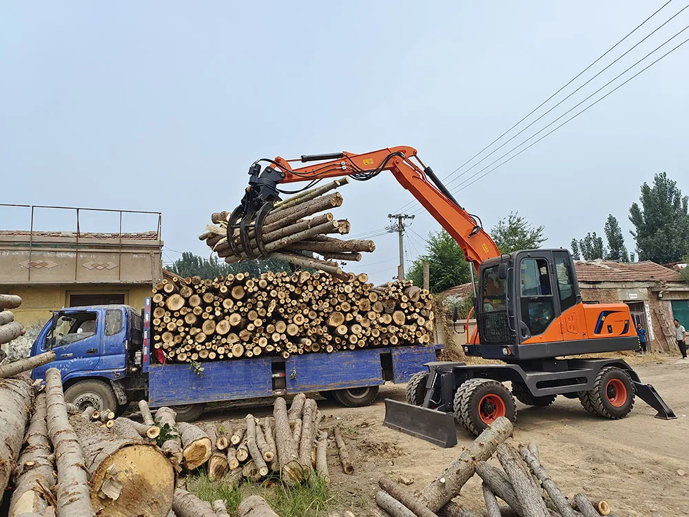 Mini Digger Wheel Excavator Smallest Excavator Sd75w-9t 7 Ton 48kw ...