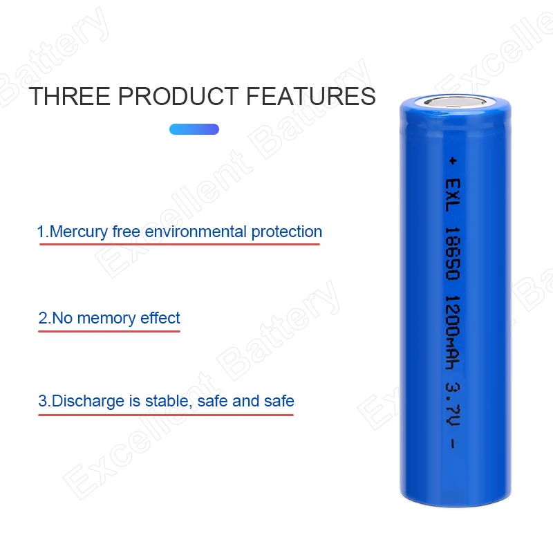 Factory Direct 18650 Battery 1200mah 1500mah 2000mah 2200mah 2600mah ...