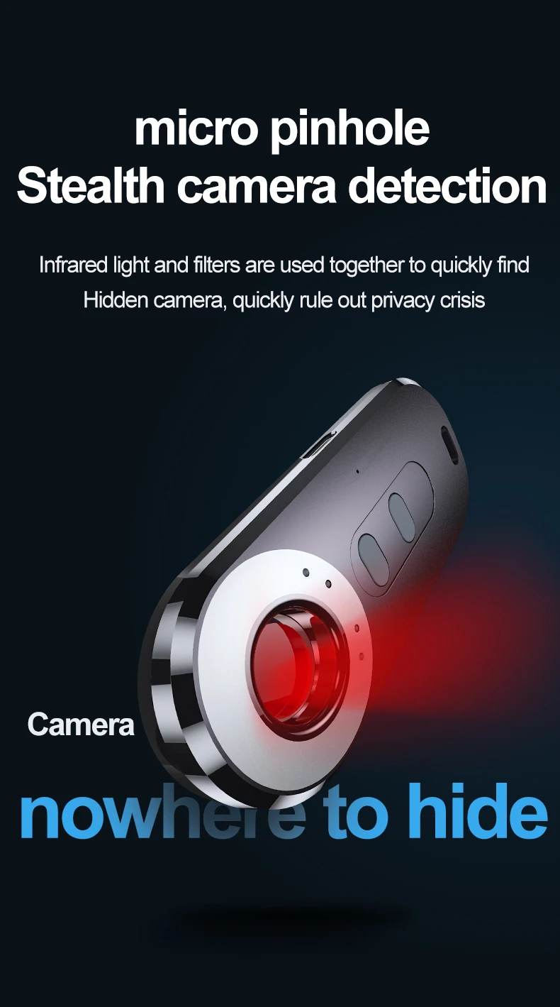 Anti-spy Hidden Camera Laser Detector - Find Cameras Easily