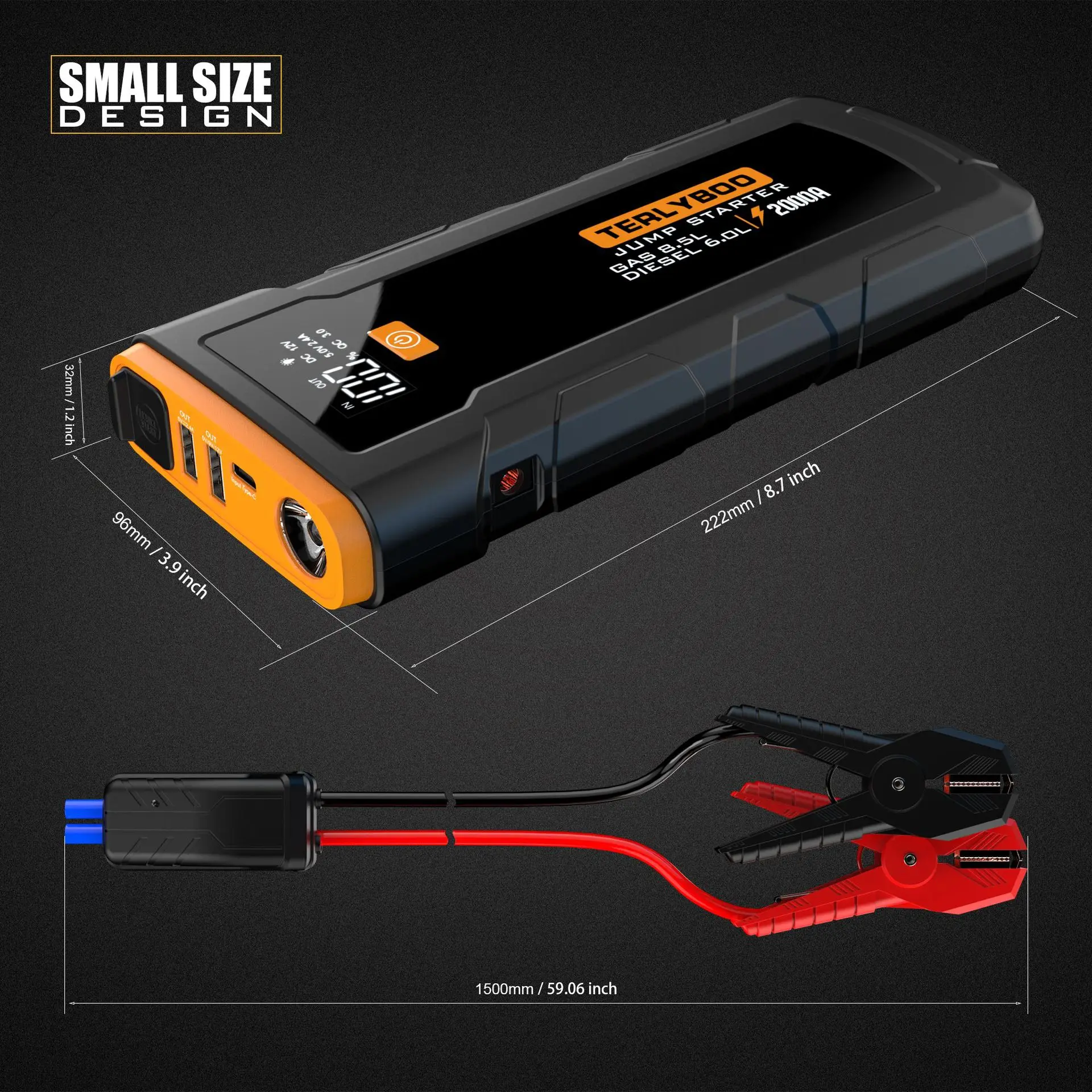 2023 Newest Super High Capacity 25800mah Car Emergency Power Supply ...