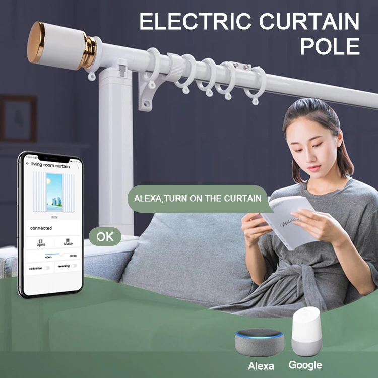 Customizable Motorized Curtain Pole For Living Room & Bedroom - Oem