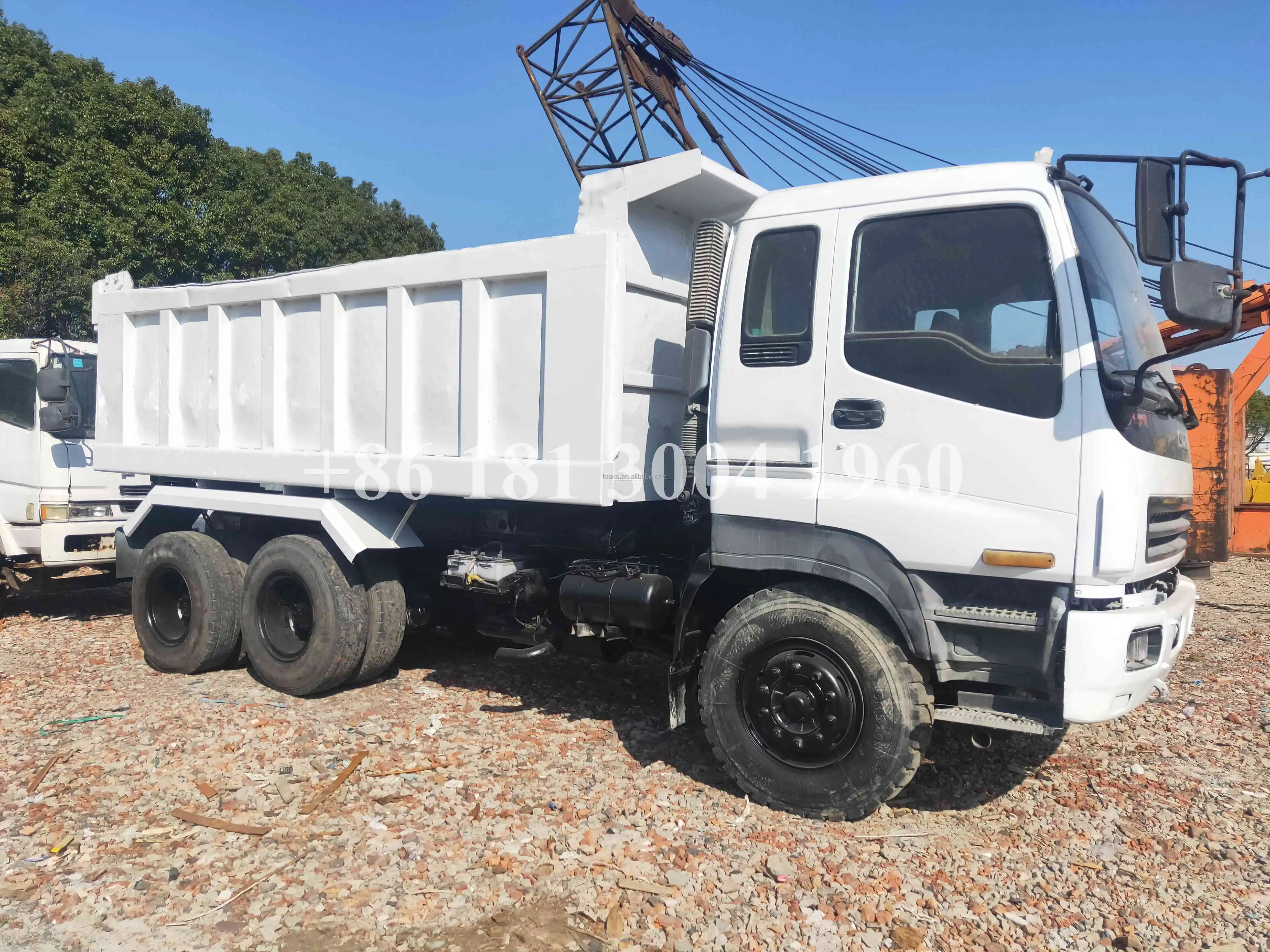 Isuzu Used Dump Truck Diesel Hydraulic Piston Tarp Systems Tipper ...