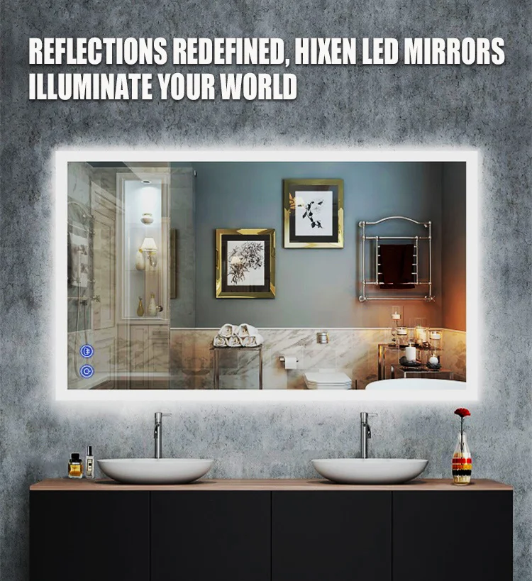 Hixen New Design 600x1000mm Defogging Smart Illuminated Apartment ...