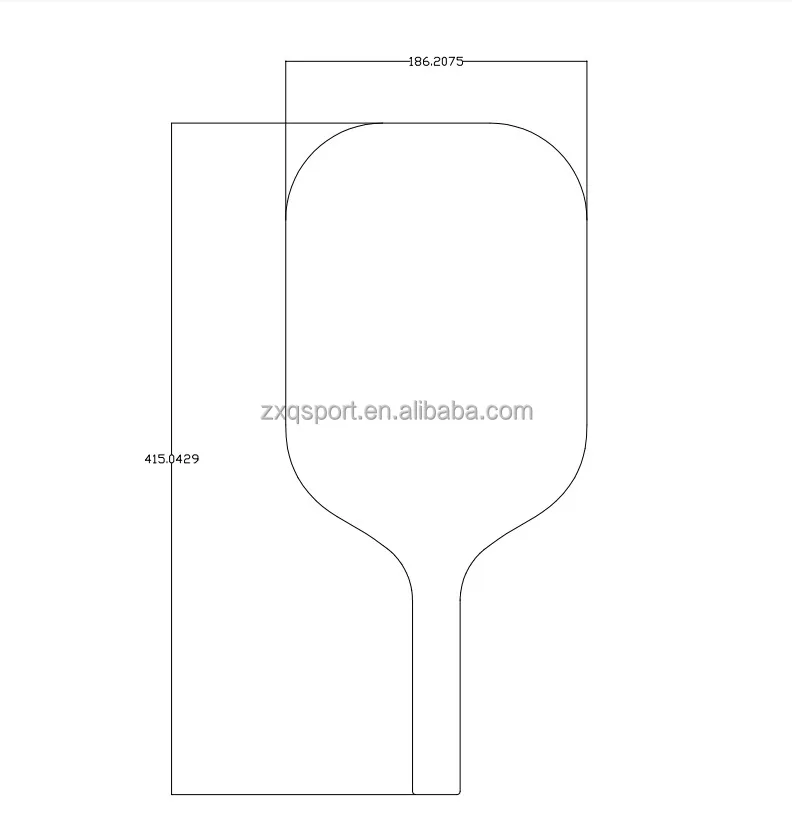 16mm Thick Pickleball Paddle Eva Foam Light Grey Carbon Pickleball ...