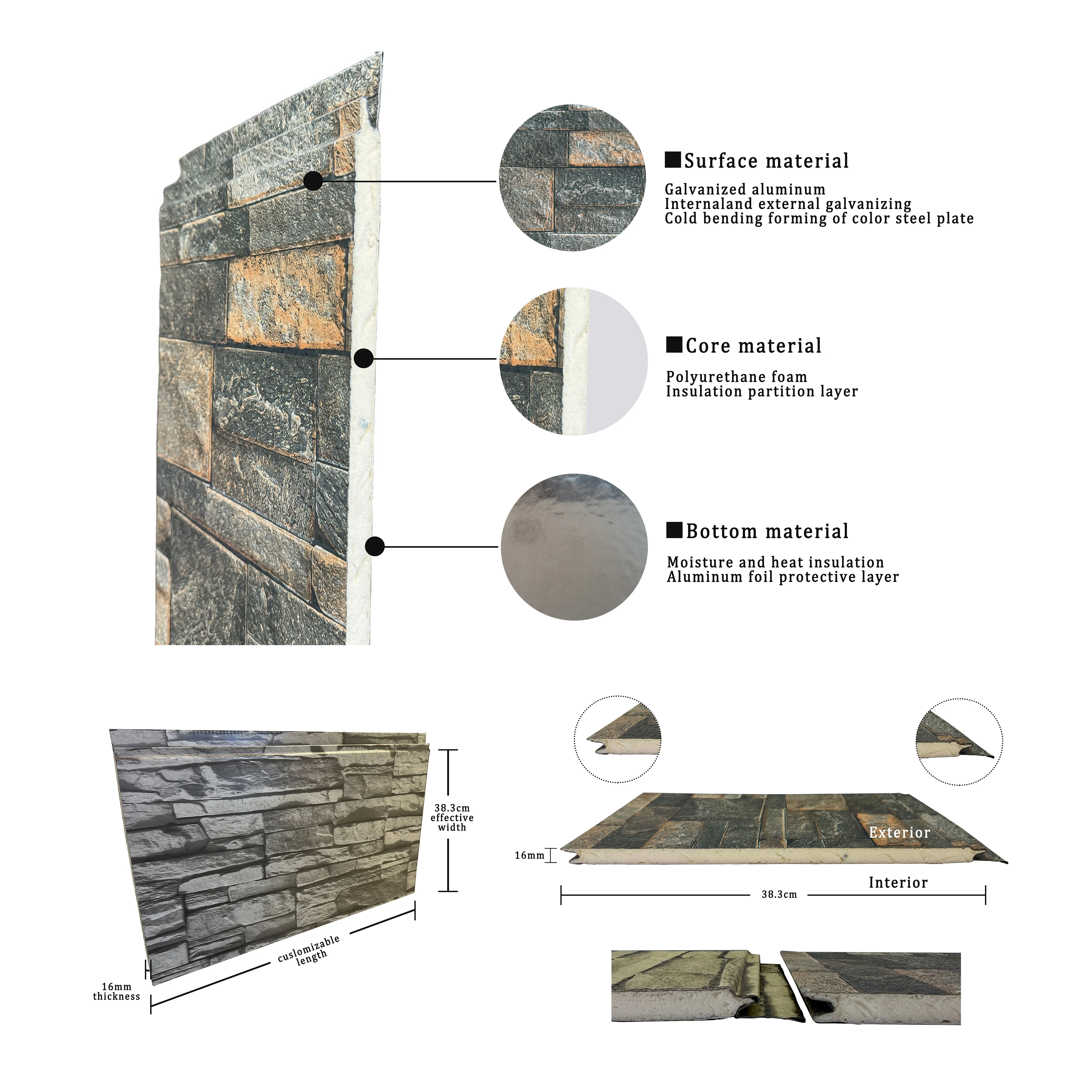 Isolation Panel Slat Wood Panel Construction Materials Wall Aluminium ...