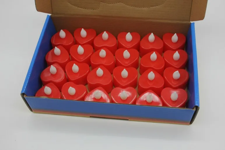 Heart-shaped Propose Confession Led Candles Romantic Battery Candle ...