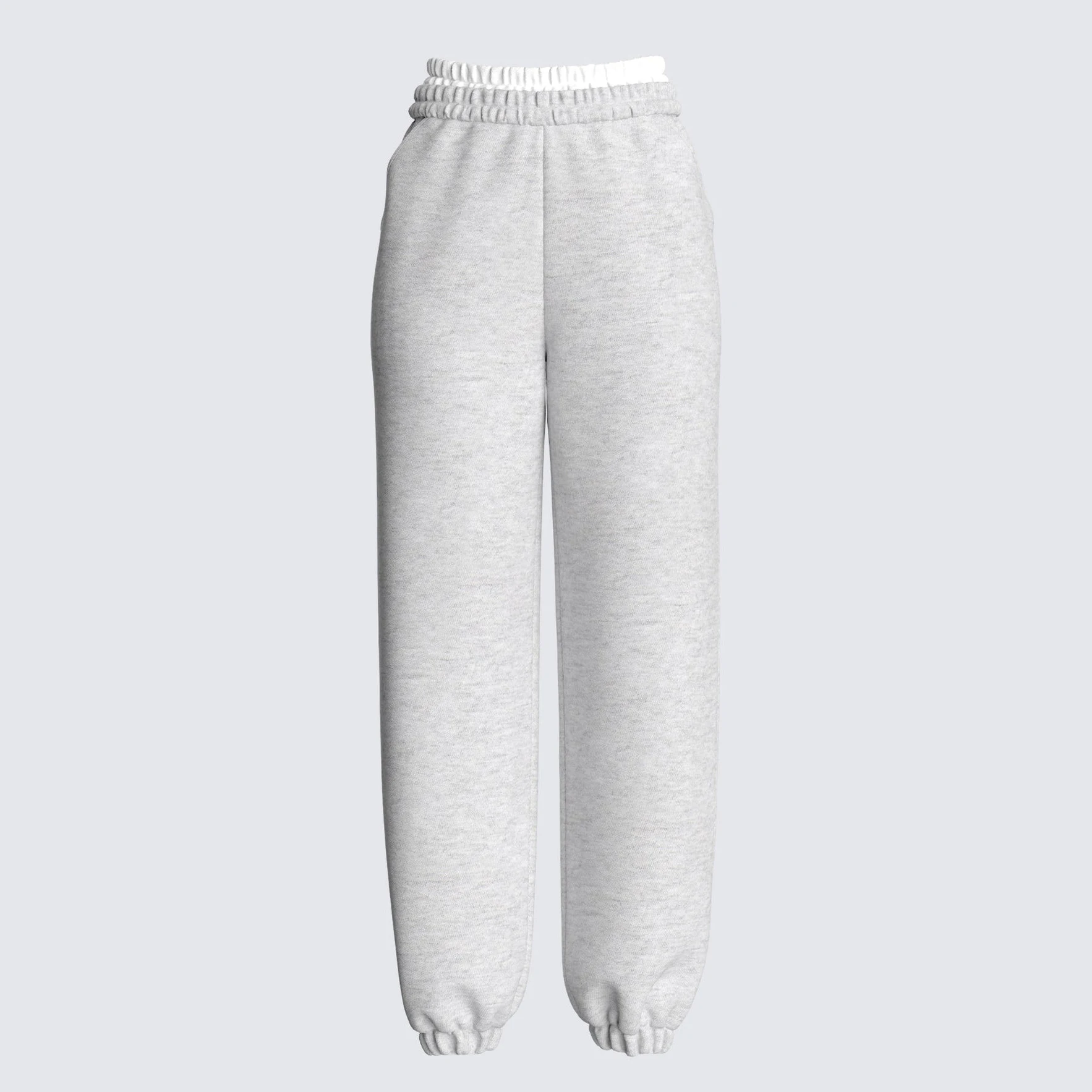 Custom Cotton Blank Jogger Track Pants Double Waisted Baggy Sweatpants ...