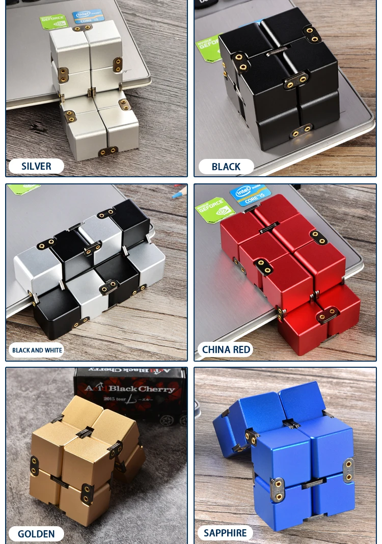 Metal Infinity Cube - Durable Fidget Toy for Kids & Adults