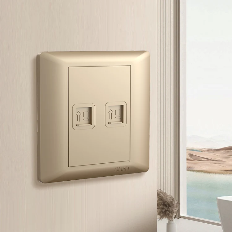 CHINT Double Data Outlets UK Wall Switch Electrical Switch Socket ...