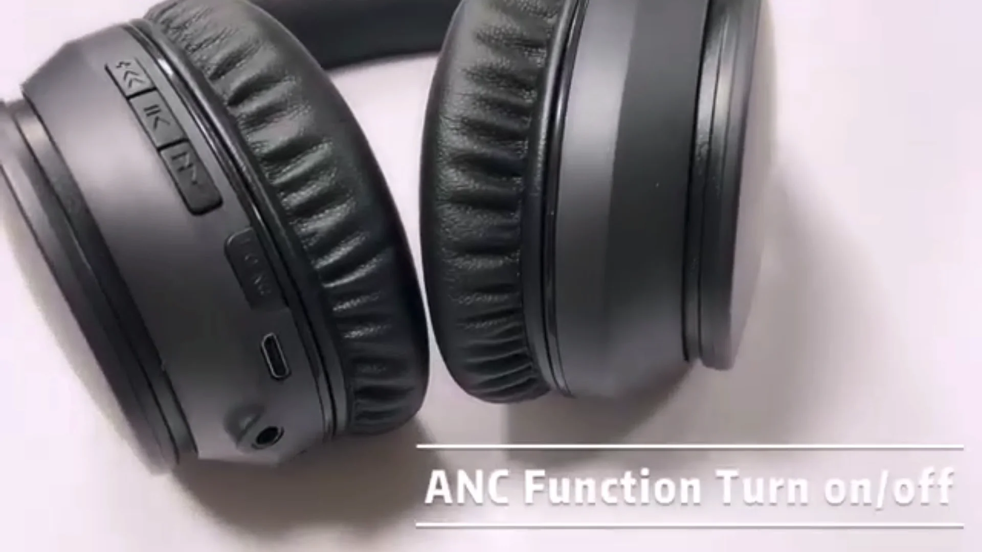 Custom Made Logo Over Ear Anc Earphone Active Noise Cancelling Headset ...