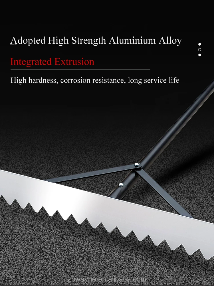 36-Inch Industrial Aluminum Landscape Rake with 7-Inch Handle ...