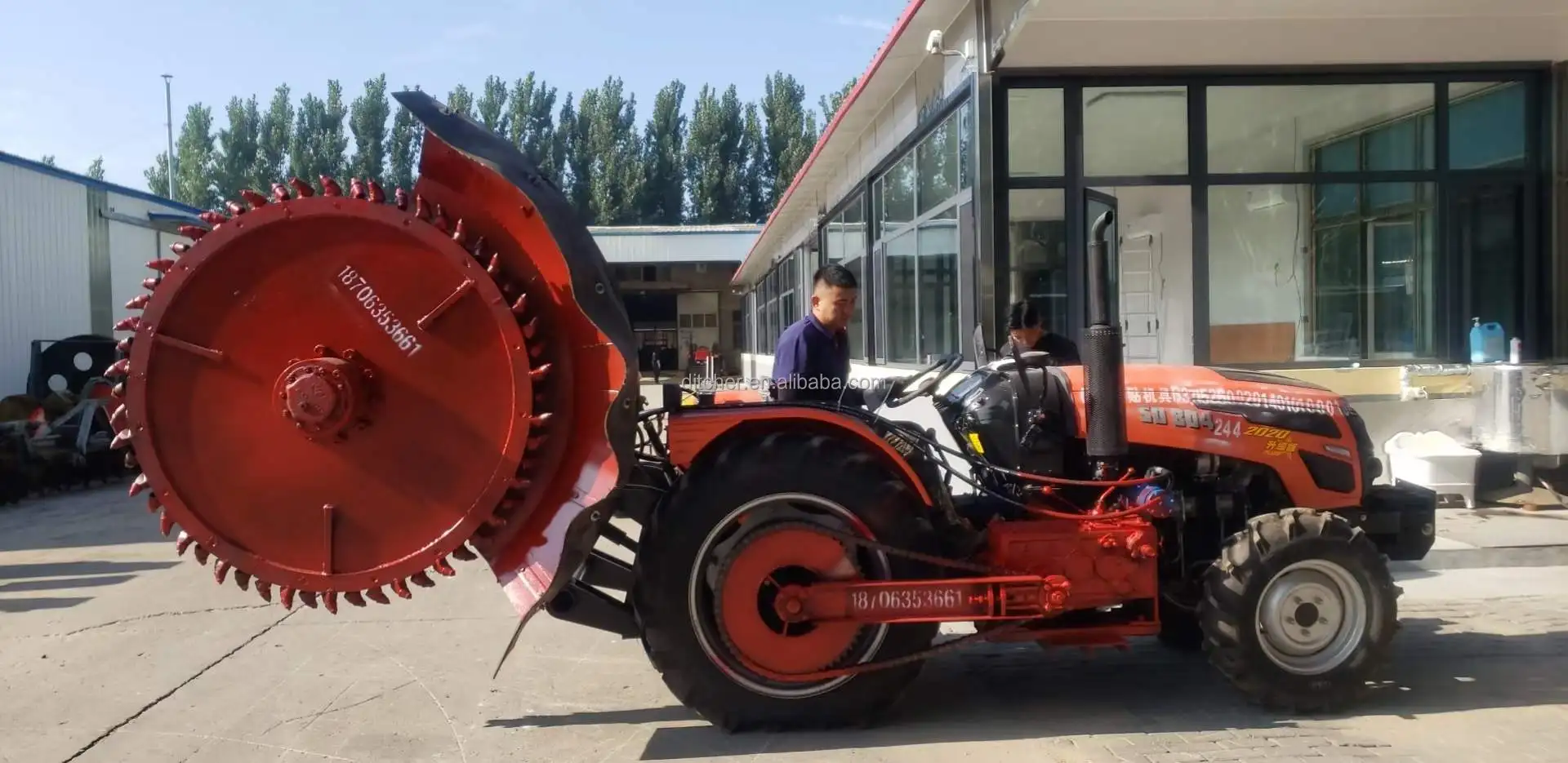 Hand Hold Small Pipe Cable Trencher Machine 15hp Deep Trench Pipe ...