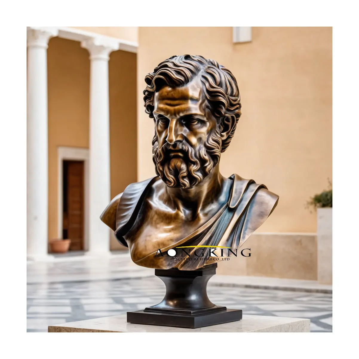 Famous Design Actual Size Table Decor Man Bust Statue Bronze Sculpture ...