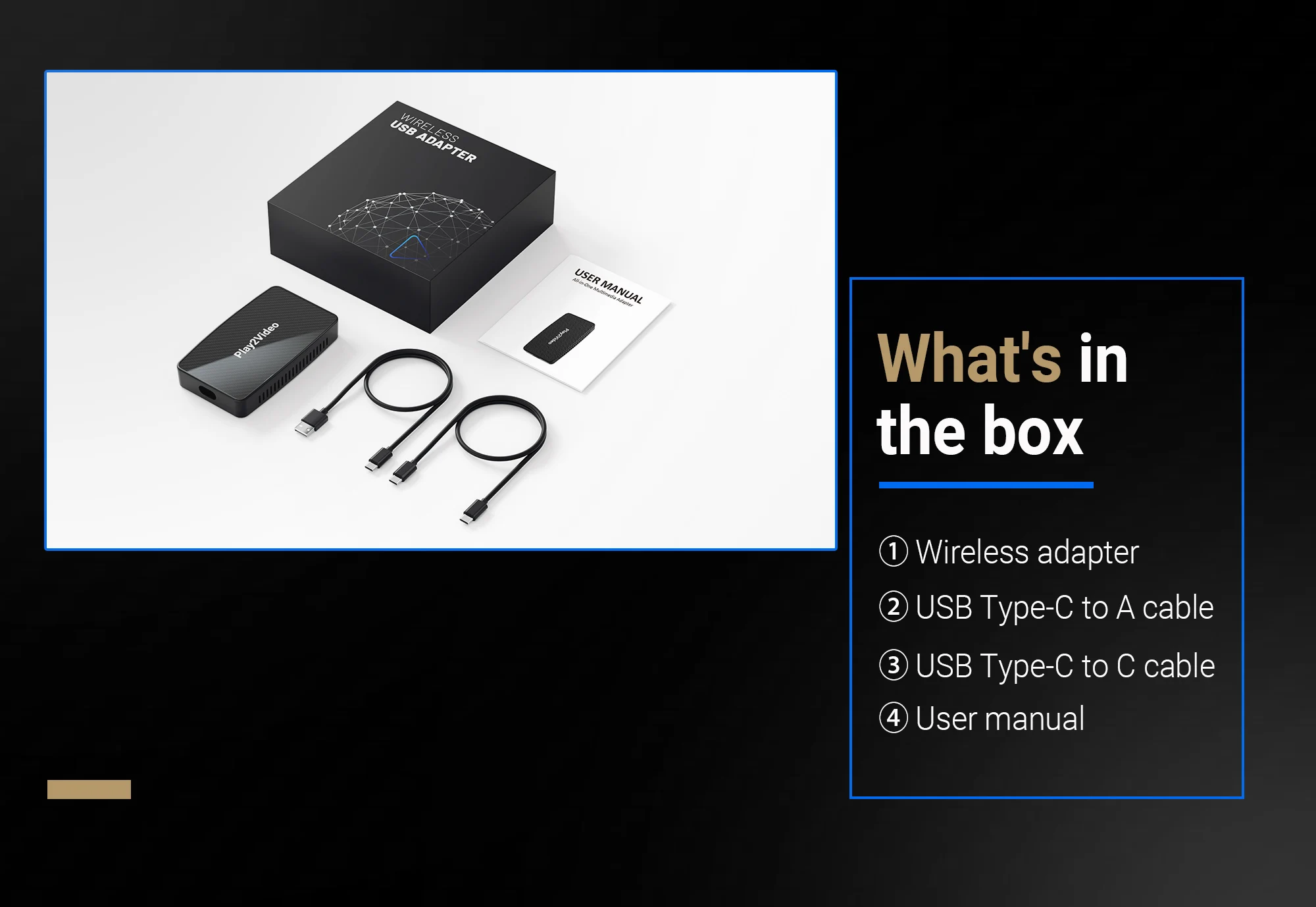 Ottocast Play2video Wireless Carplay Android Auto 4 In 1 Box With Usb ...