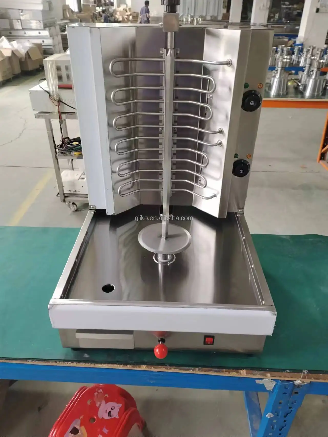 Automatic Cutting Shawarma Grill Chicken Kebab Maker Gas LPG Desktop ...