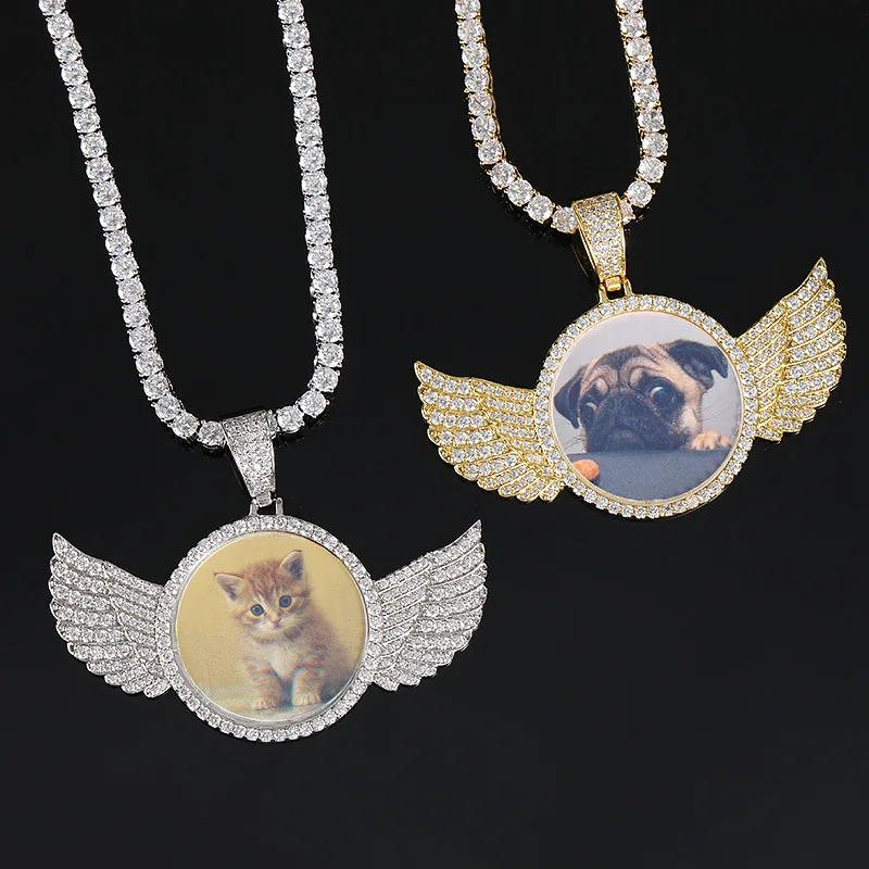 Custom Iced Out Pendant Necklace - Hip Hop Style Photo Pendant, 18K ...