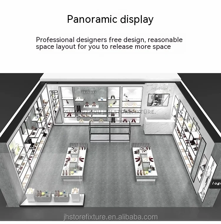 Customizable Shoe Store Display - Modern & Durable Design