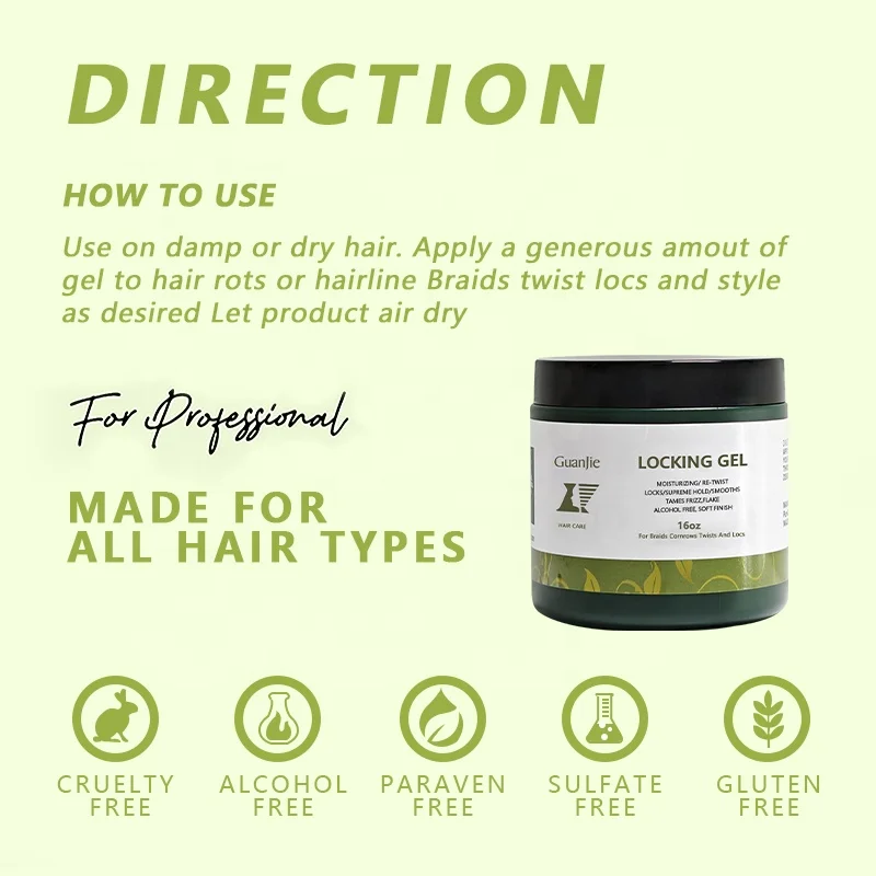 Big Size Famous Brand Loc Gel Customize Extreme Hold No Flaky Private ...