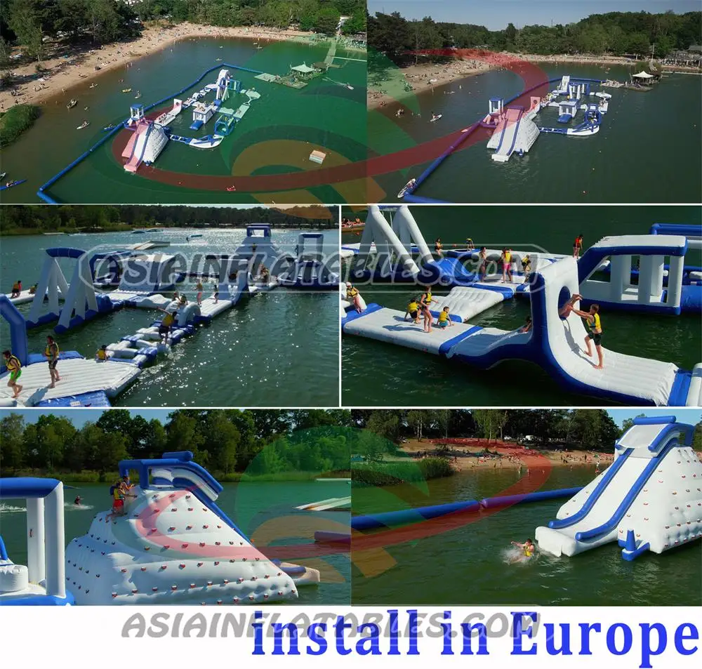 Big Size Aquapark Inflatable Water Park Floating Inflatable Wake Board ...
