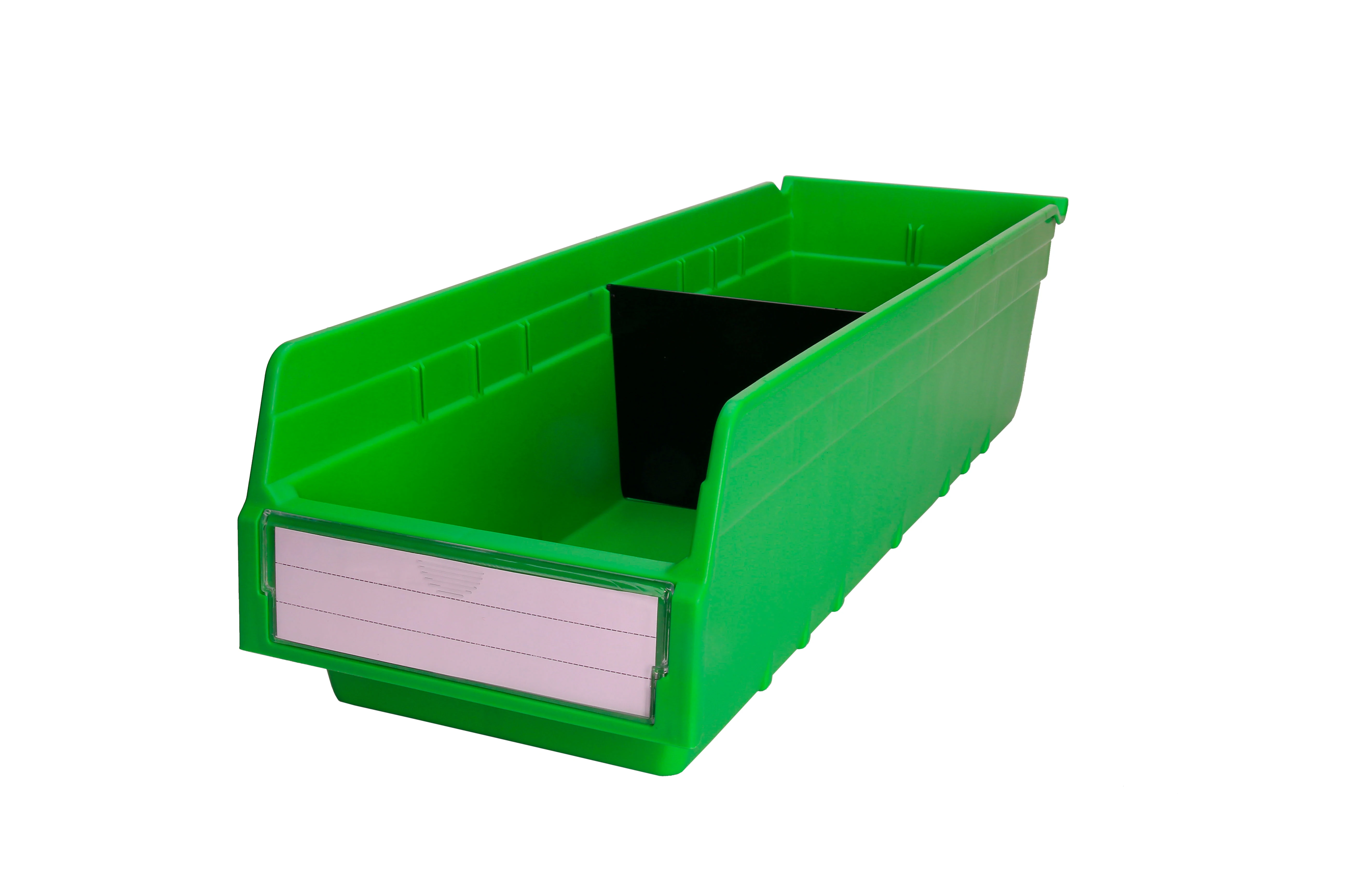 Plastic Shelf Bin With Dividers Racking Storage Container Parts Tool ...