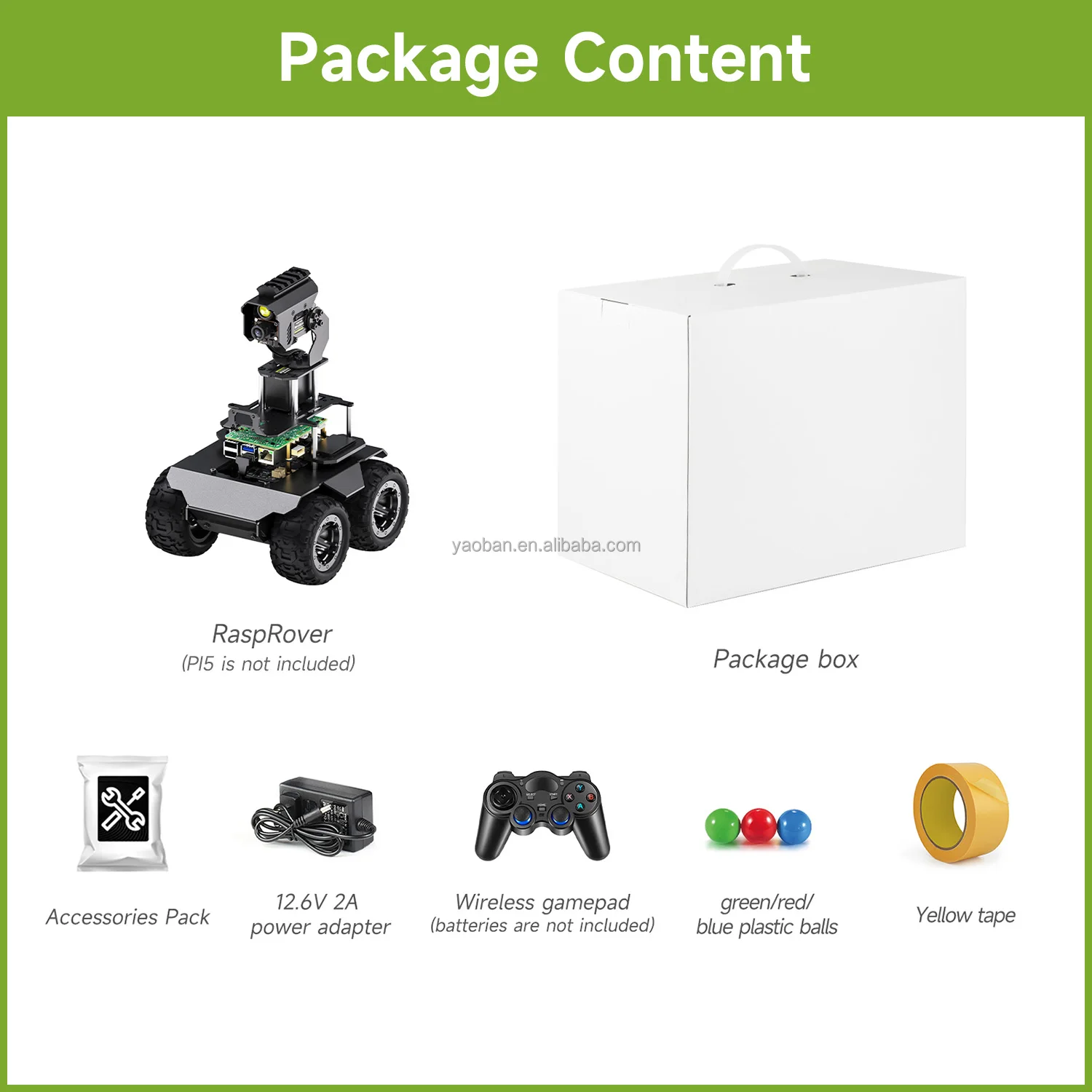 Waveshare Rasprover Open-source 4wd Ai Robot,Dual Controllers,All-metal ...