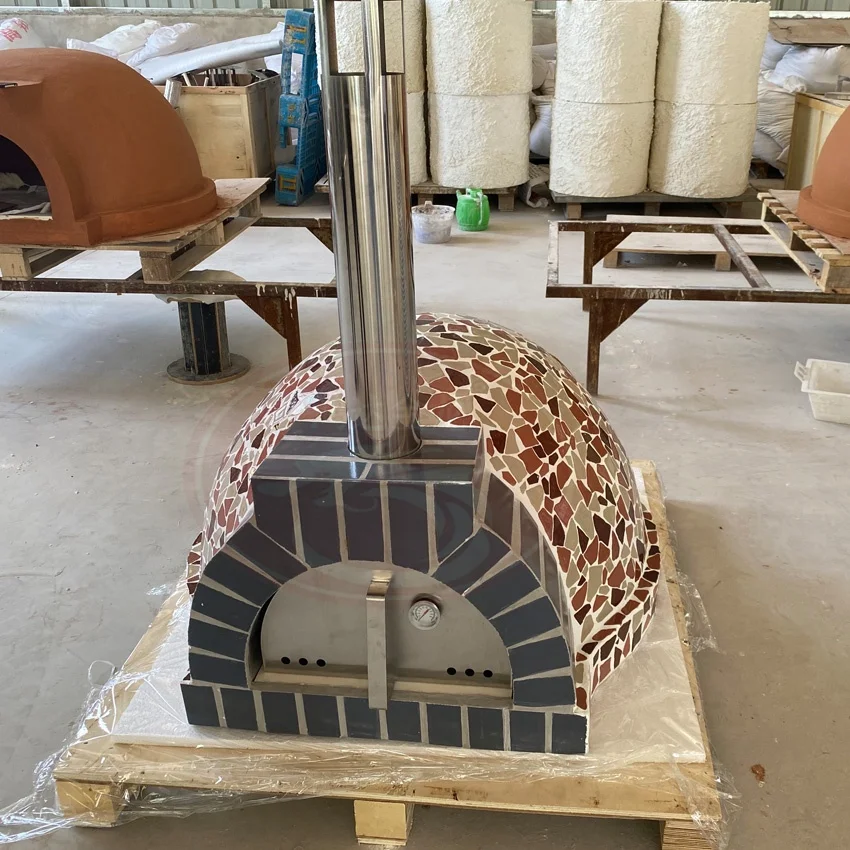 Wood Fired Brick Indoor Clay Ceramic Pizza Oven Dome Mosaic Outdoor ...