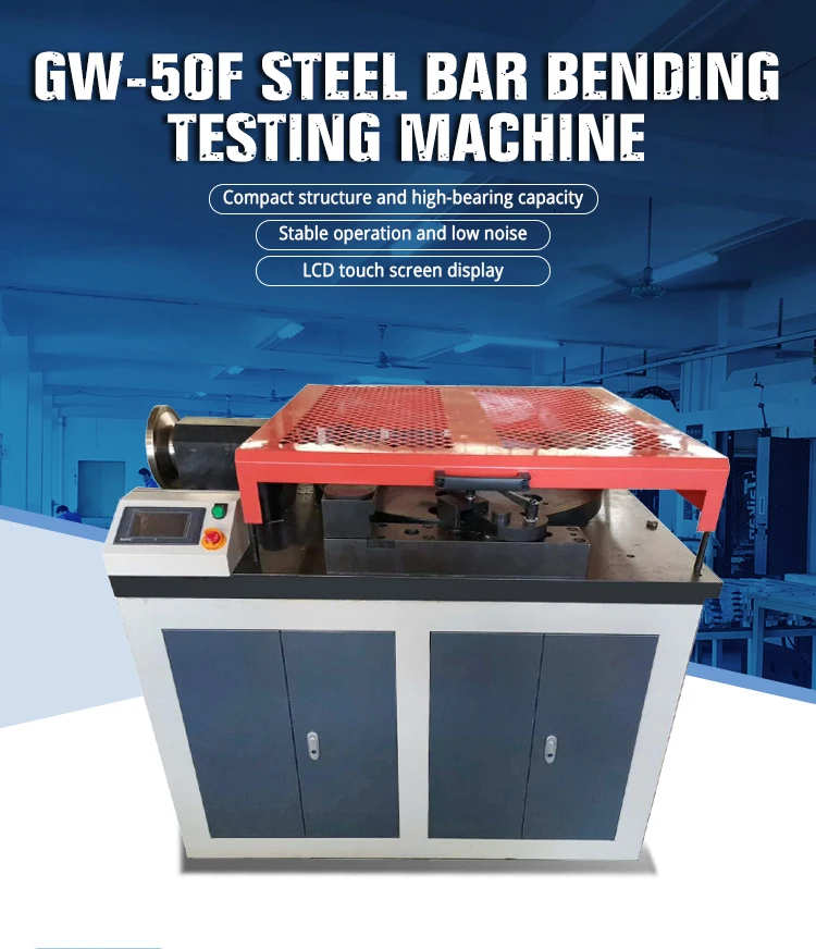 Gw-50f Steel Bar Bending Lab Testing Machine 180 Degree Rebar Reverse ...
