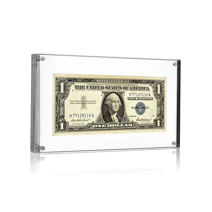 Acrylic Currency Display Frame Magnetic Acrylic Money Photo Frame - Buy ...