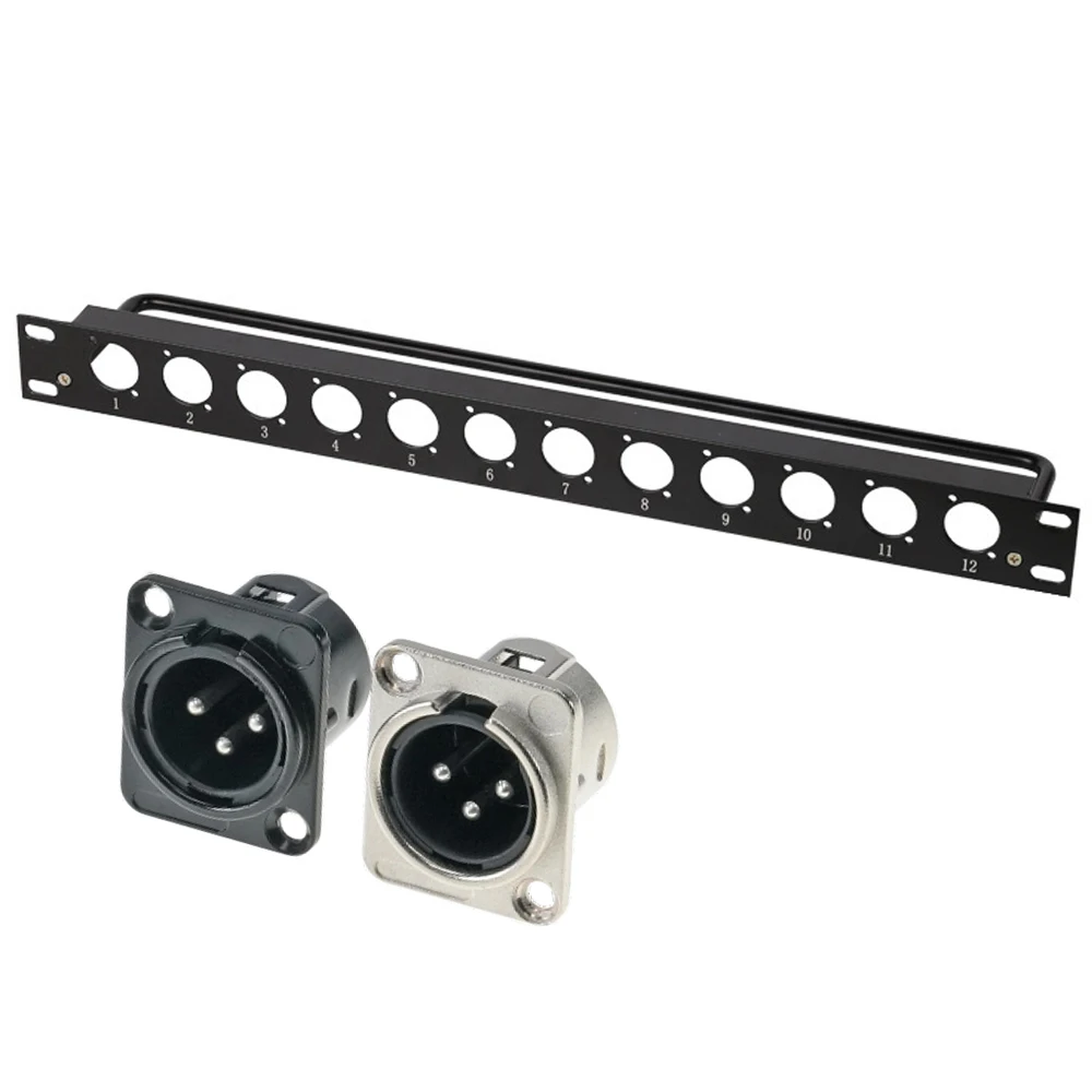 19'' 1U 12-Port XLR Patch Panel - Enyoo Quality & Durability