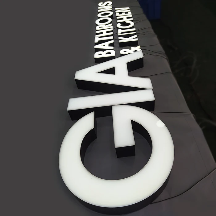 Custom Outdoor Wall 3D Illuminated Retail Store Sign Design
