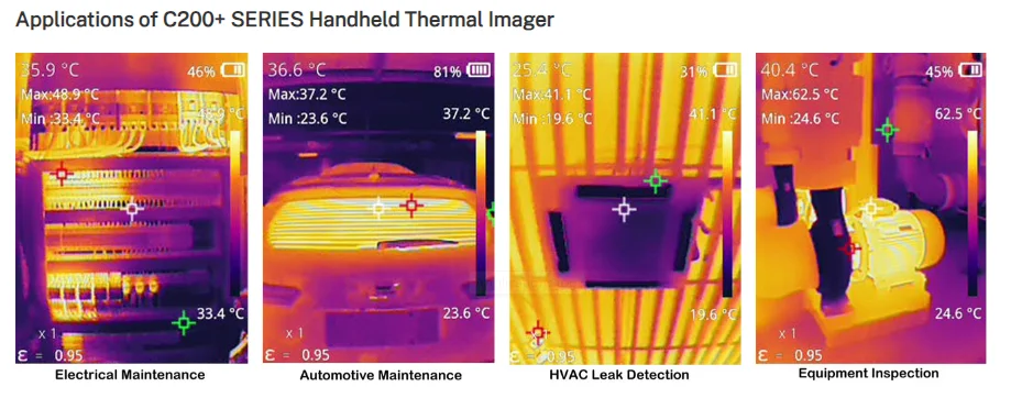 Industrial Temperature Measurement CX200+ Handheld Thermal Camera Clearer Imaging Infrared ...