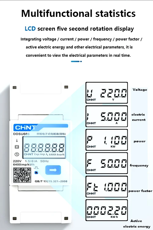Deye Chint Ddsu666 Low Voltage Modular Din Rail Products Single Phase ...