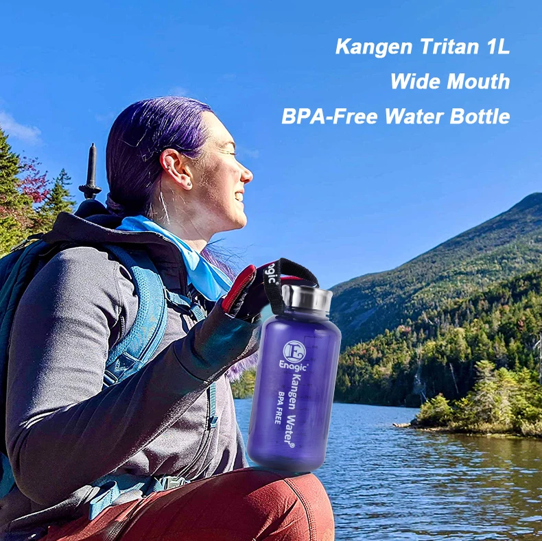Custom Retail Reusable Bpa Free 1 Liter 32oz Alkanline Kangen Plastic ...