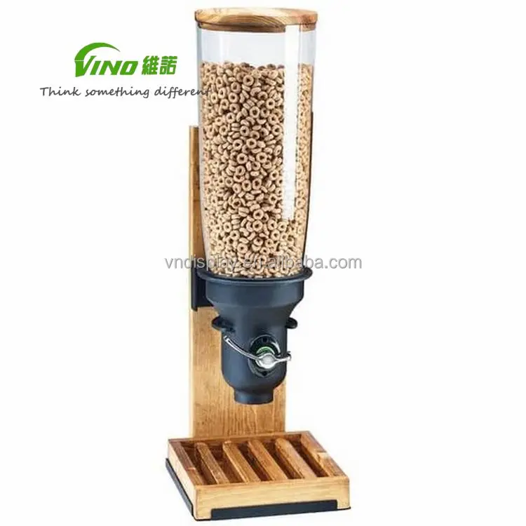 Personal Design Wood or Bamboo Dispenser for Dry Food