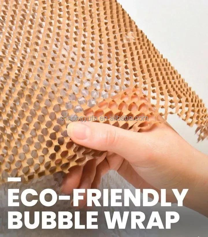 Custom Honeycomb Paper Wrapping Honeycomb Kraft Paper Roll In Carton ...
