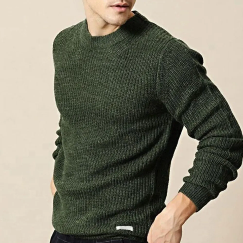 Fashion High Quality Men's Crew Neck Pullover Knitted Cotton Sweaters ...