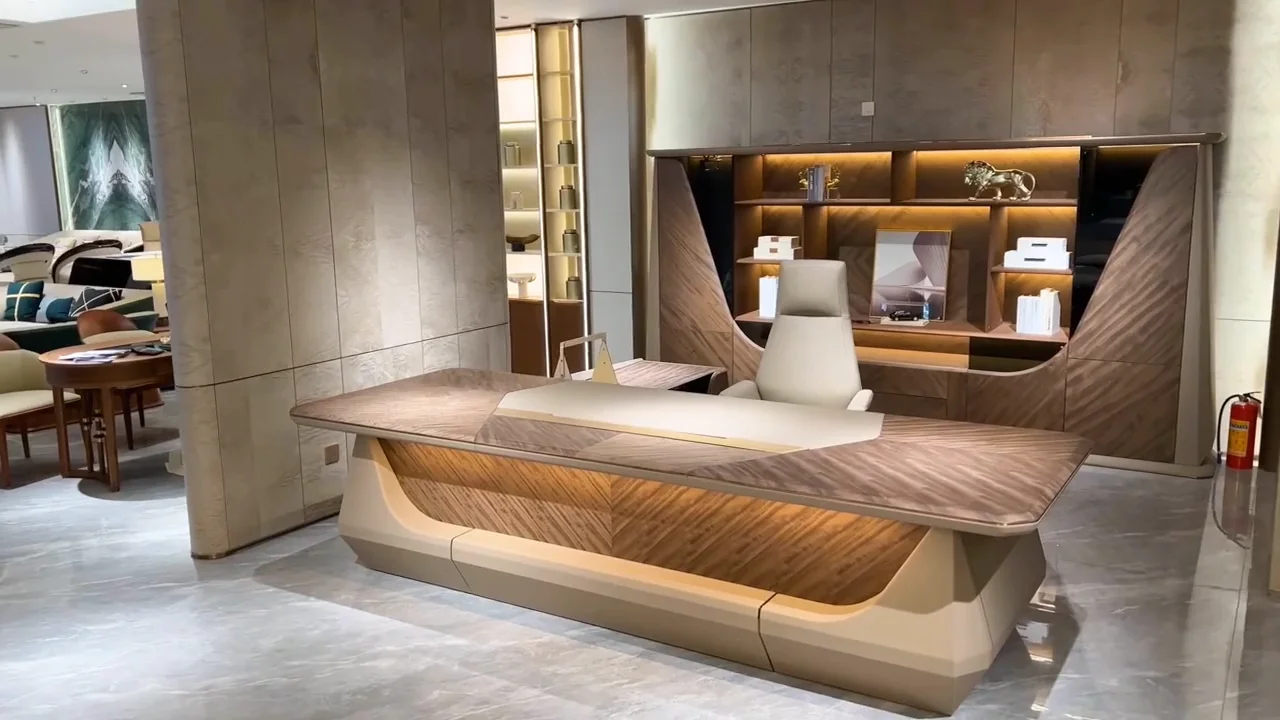 Luxury Design Customize Wooden Office Furniture High-end Ceo Boss Table ...